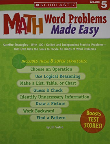 MATH WORD PROBLEMS MADE EASY GRADE 5 By Jill Safro Excellent MATH WORD PROBLEMS MADE EASY GRADE 5 By Jill Safro Excellent