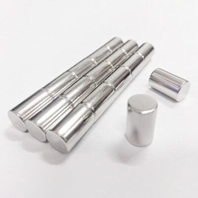 10 x Strong Neodymium Cylinder Magnets | 10mm (D) x 16mm (H) N38 ...