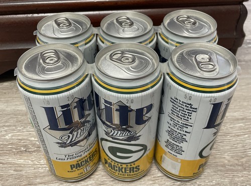 NFL Super Bowl 31 Green Bay Packers Miller Lite 6 pack Beer Cans Great ...