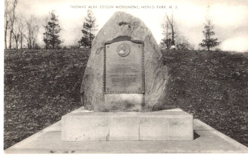 Thomas Edison Monument, Menlo Park, NJ, Reprod. Postcard | eBay