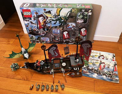 Lego Castle Fantasy Era Troll Warship 7048 In 2008 Out of print Rare ...