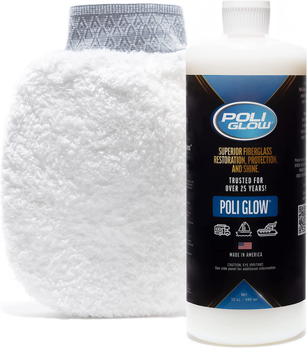 Poli Glow & Mitt Applicator — Fiberglass Restorer plus Smooth Surface ...
