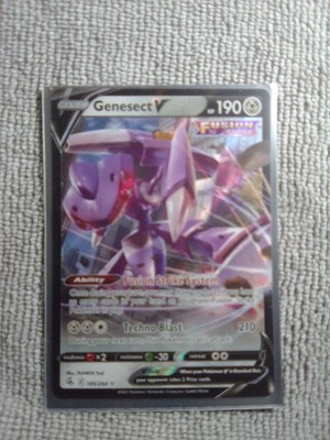 Genesect V 185/264 Ultra Rare Fusion Strike Pokemon TCG Pack Fresh Near ...