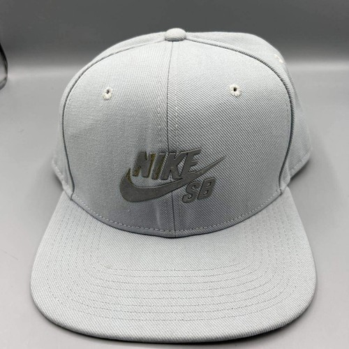 Nike SB Hat Men Gray Swoosh Snap Back Cap | eBay