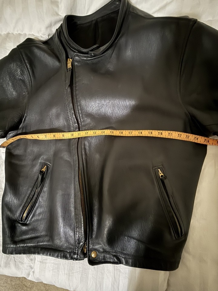 Vintage Langlitz Leather Jacket Size 2XL 48 50 Heavy goat skin biker ...