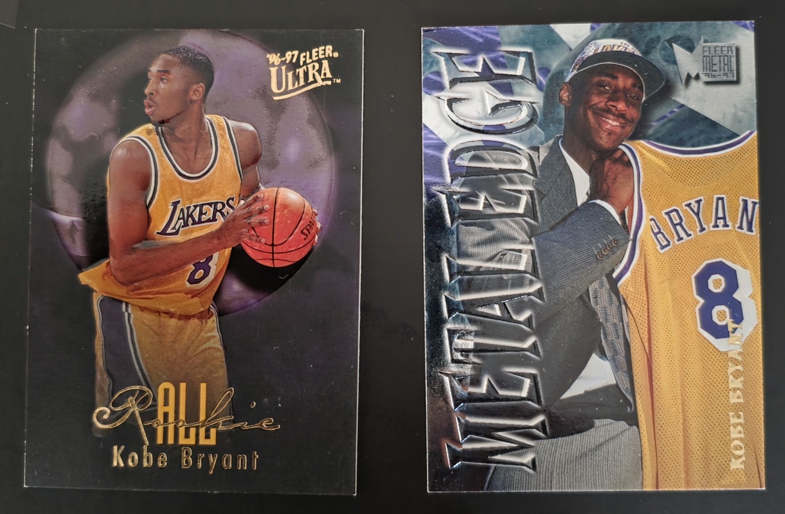 1996-97 Fleer Ultra All Rookie Kobe Bryant #3 (RC) & Fleer METAL EDGE ...