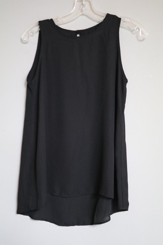 THREE EIGHTY TWO WOMEN'S SIZE XS BLACK SLEEVELESS TOP HIGH-LOW HEM NEW ...