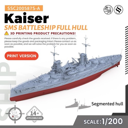 1/200 Military Model Kit SMS Kaiser Battleship Full Hull Segmented hull | eBay