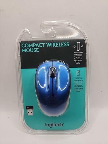 Logitech Compact Wireless Mouse M25 Blue New Sealed | eBay