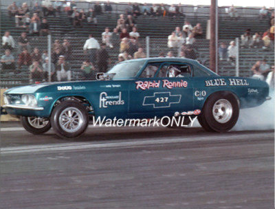 "Rapid Ronnie Runyan" 1968 "Blue Hell" Chevy Corvair NITRO Funny Car ...