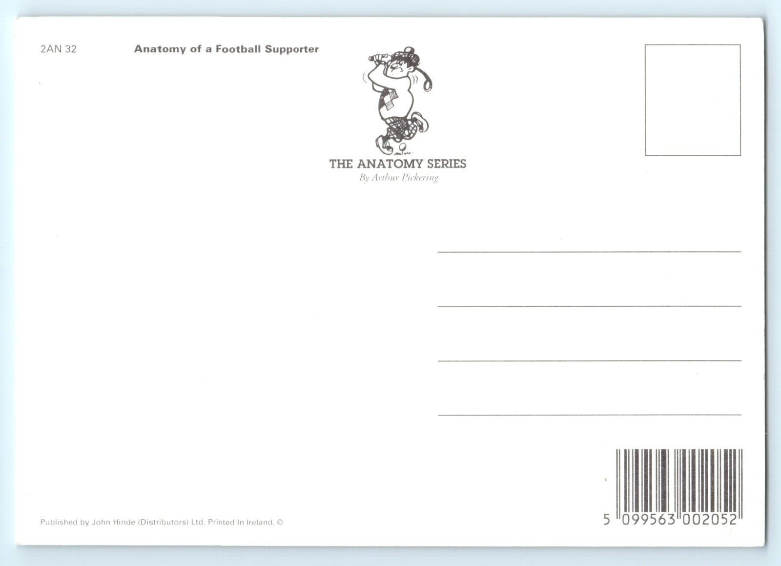 POSTCARD THE ANATOMY OF A FOOTBALL SUPPORTER COMIC - ARTHUR PICKERING ...