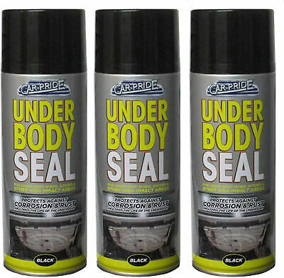 2 X 400ML UNDERSEAL SPRAY BLACK UNDERGUARD PAINT CAR UNDERBODY ...