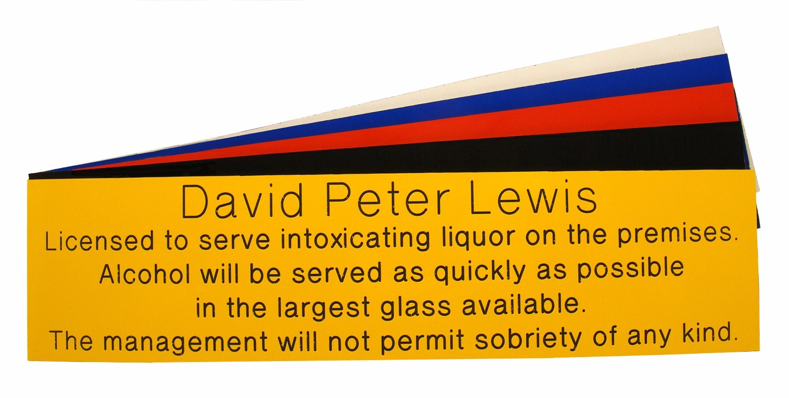 Engraved Garden Party Home Bar Pub Licensee Personalised Man Cave Sign ...