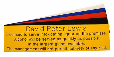 Engraved Garden Party Home Bar Pub Licensee Personalised Man Cave Sign ...