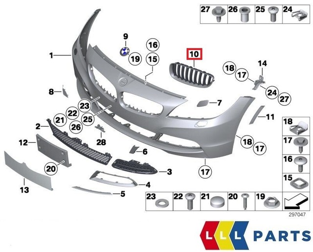 Genuine OEM BMW E89 Front Radiator Aluminium Matt Grille Left ...