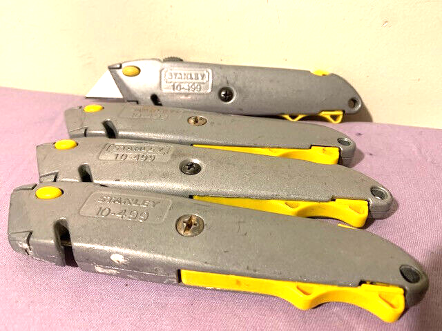 Lot of 4 Stanley 10-499 Retractable Utility Knife, Box Cutter Made in ...