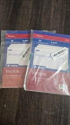 Invoice Book, 3-Part, Carbonless, 5-9/16 x 8-7/16 Inches, 50 Sets per ...