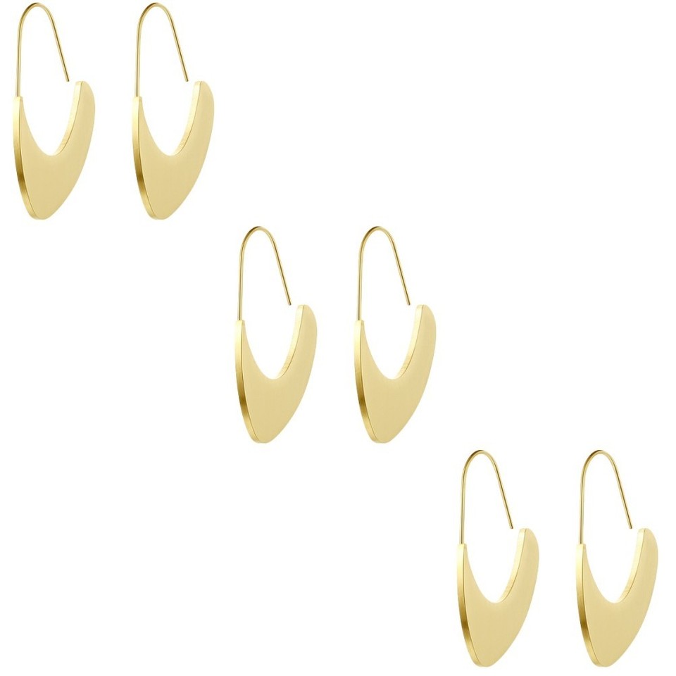 Ear Rings Earrings for Women Simple Dangle Chunky No-piercing Hoop ...