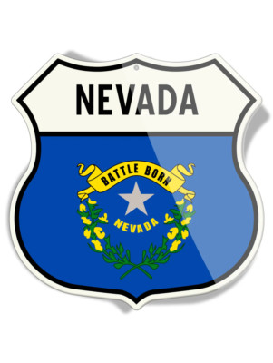 State Flag of Nevada - Shield Shape - Aluminum Sign | eBay