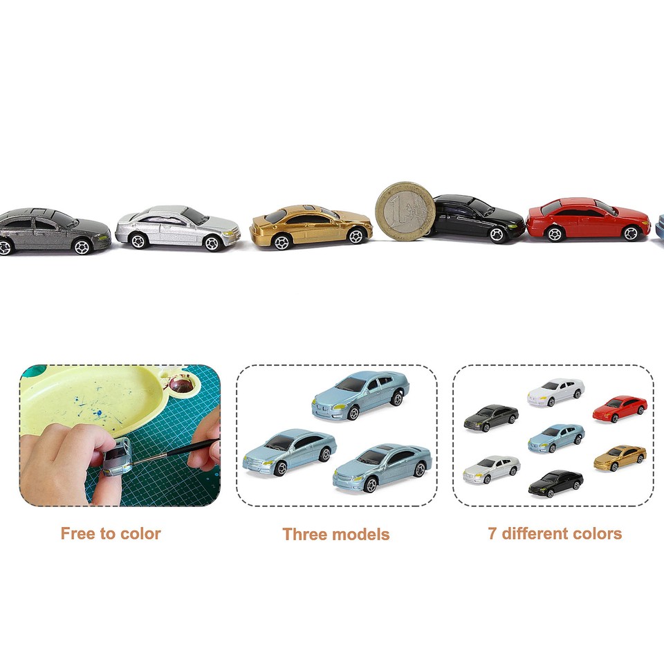 50pcs HO Scale Model Cars 1:87 Building Scenery Railway Layout C100 | eBay