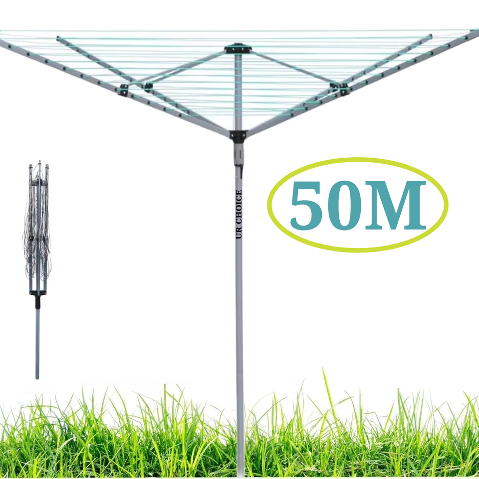 4-Arm Rotary Airer: Outdoor Clothes Dryer for Garden - Heavy Duty ...