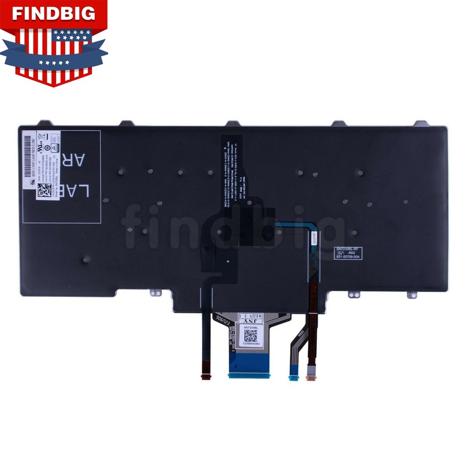 US Backlit Keyboard for Dell Latitude E5450 E5470 E5480 E7450 E7470 ...