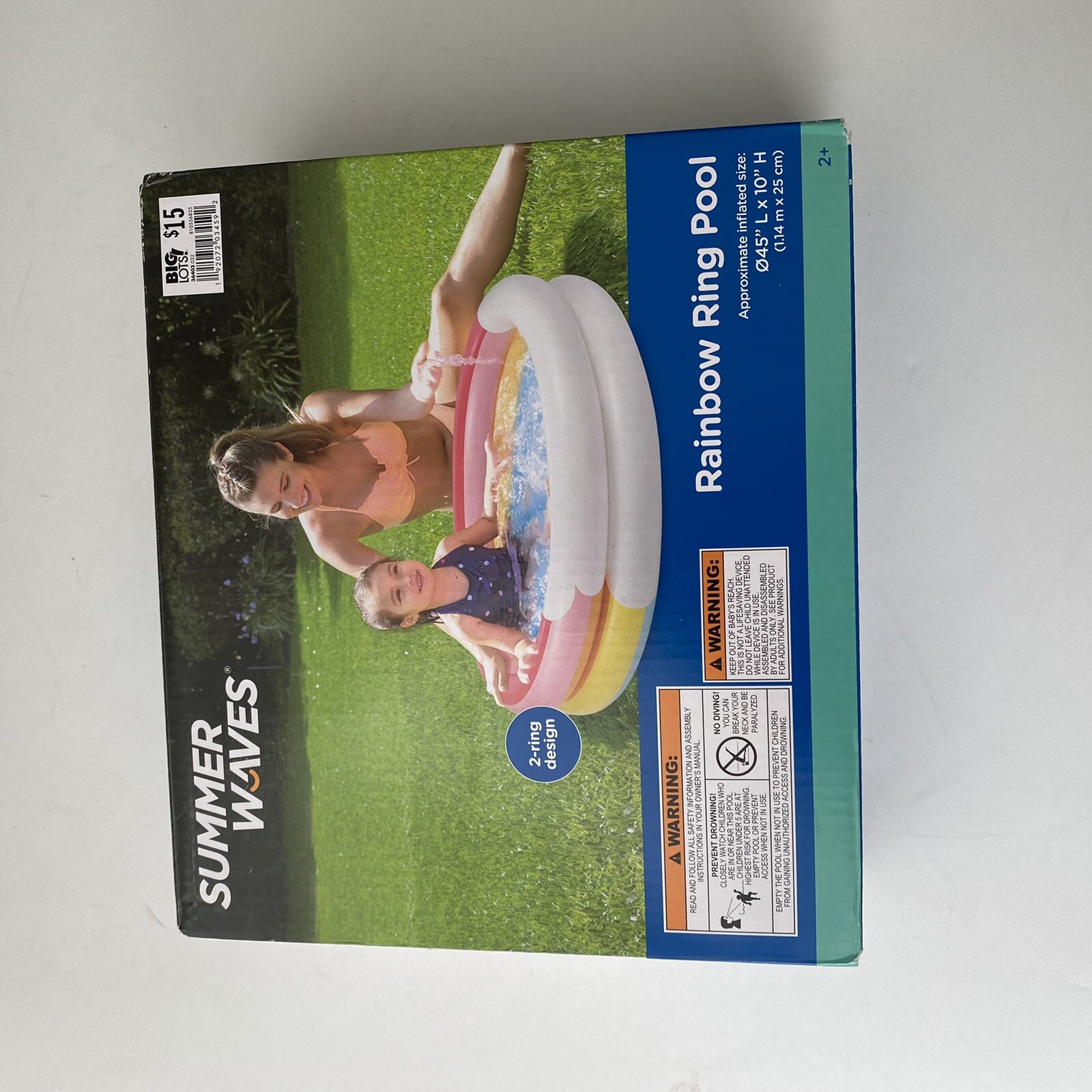 SUMMER WAVES New $15 Rainbow Ring Pool 2-Ring Design R2 | eBay Australia