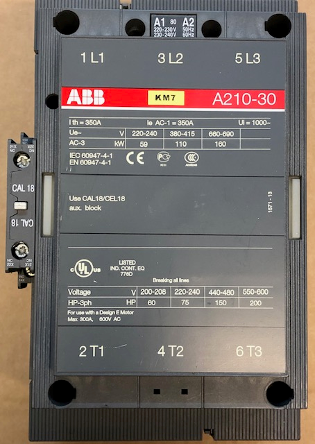 ABB Contactor A210-30-11-8, extremely clean condition. Made in Sweden ...