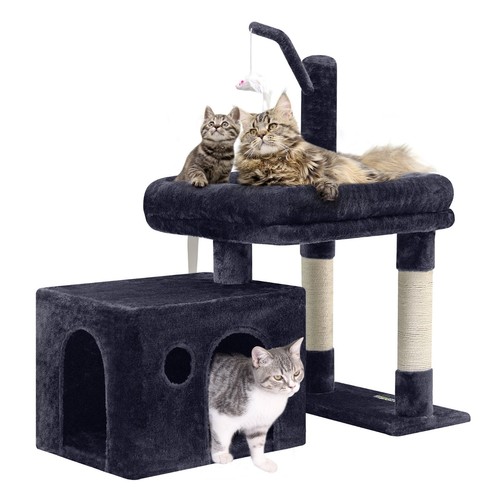 32-inch Short Cat Tree, Cat Stand for Adults Large Indoor Cat Kittens ...