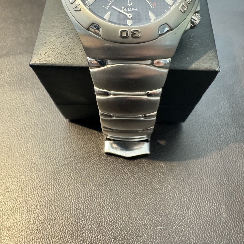 BULOVA MILENNIA MEN'S WATCH CHRONO ALL S/S ORIGINAL JAPAN 96G13 ...