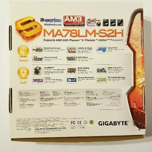 GIGABYTE S-Series MA78LM-S2H AMD AM3 Phenom 760G HDMI ATI Motherboard ...