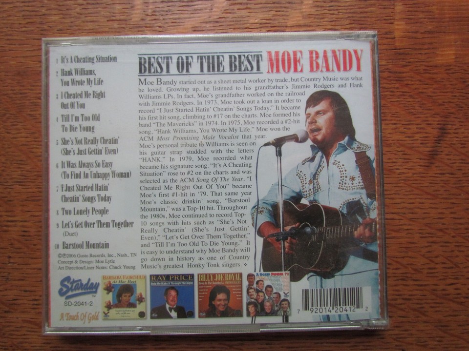 Brand New & Sealed Best of the Best Moe Bandy (CD, 2006) 1970s and 80s ...
