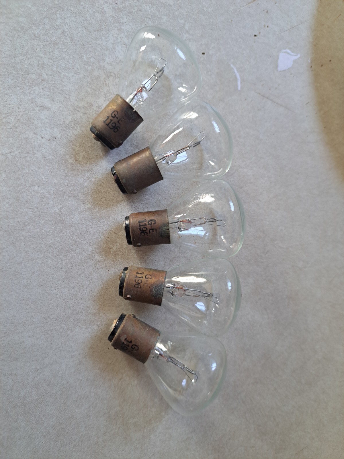 LOT OF 5 GE 1196 Miniature Light Bulbs New 12.5V 3A | eBay
