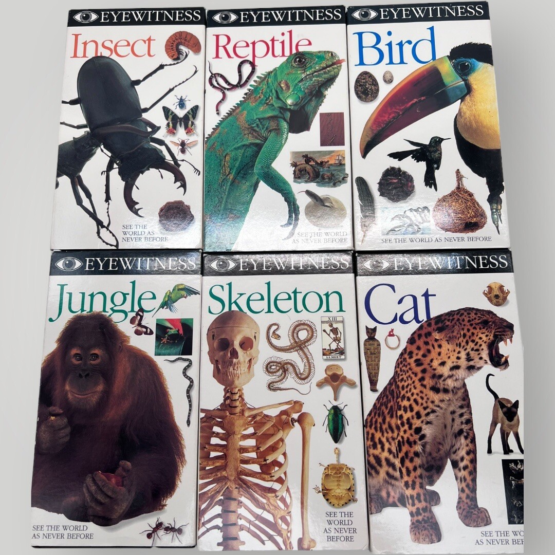 Lot of 6 - Vintage Eyewitness VHS Tapes - Homeschool Educational ...