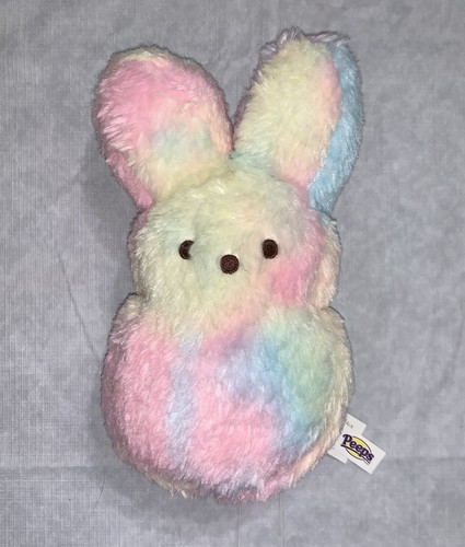 Peeps Easter Bunny Plush 9" Pastel Rainbow Tie Dye Stuffed Animal Toy Rabbit | eBay