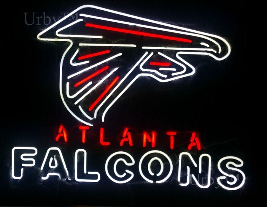 24"x20" Atlanta Falcons Logo Neon Sign Lamp Light Visual Handmade Beer ...