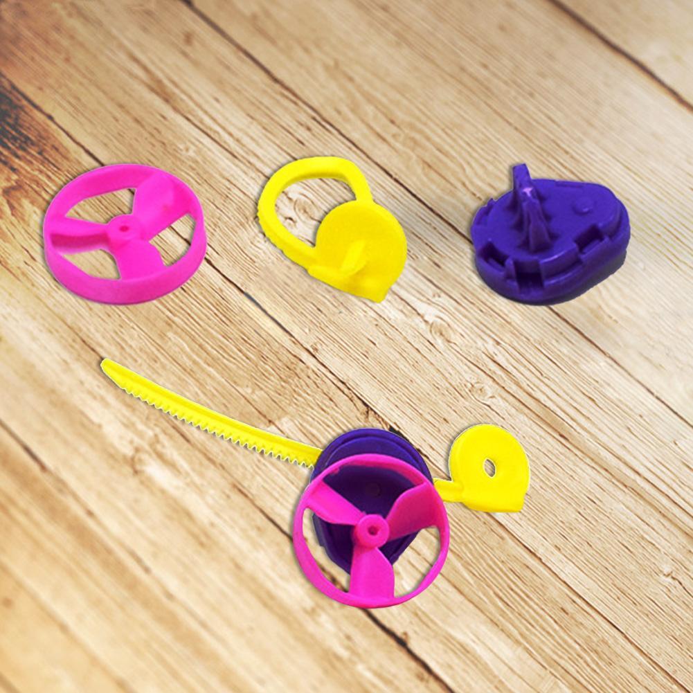 UFO Plastic Pull Rotary Gyro Spinning Top Fighting Gyroscopic DIY Twist ...