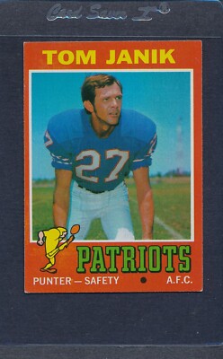 1971 Topps #082 Tom Janik Patriots EX/MT *2870 | eBay
