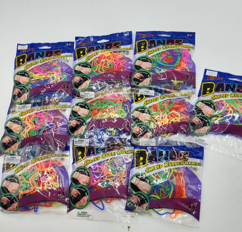 BULK Lot Shaped Rubber Band Bracelets 240pc Lot/10 Packages Sealed ...