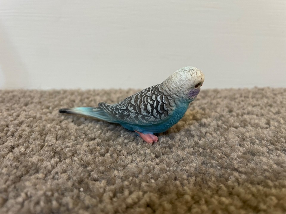 Schleich 14409 - Blue Budgie / Budgerigar bird. Rare, retired model ...