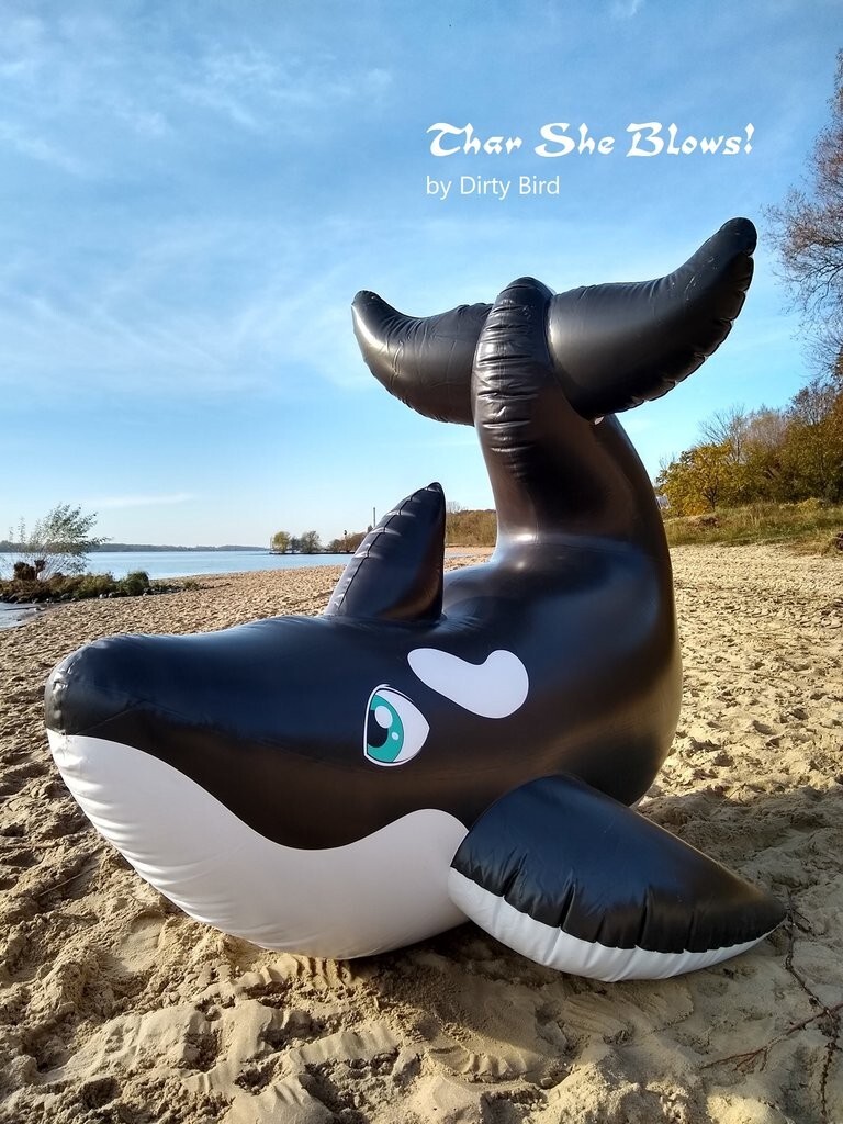 Big ***GIANT*** Inflatable **JUMBO** Whale 7+ feet (2M) long Big ...