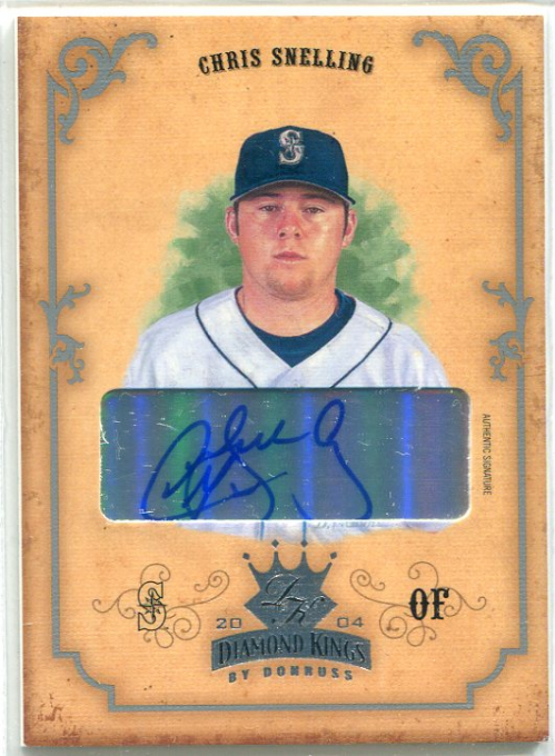 2004 (MARINERS) Diamond Kings DK Signatures Silver #77 Chris Snelling ...