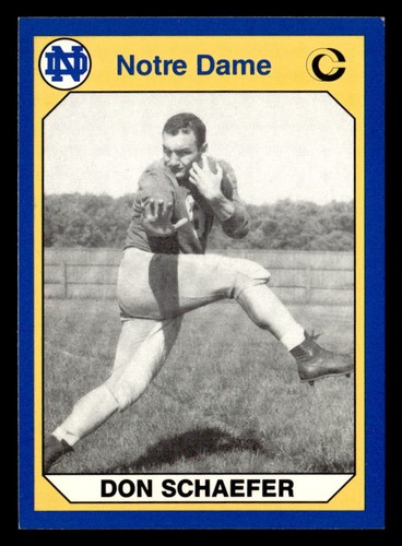 Don Schaefer 1990 Collegiate Collection Notre Dame Card #181 | eBay