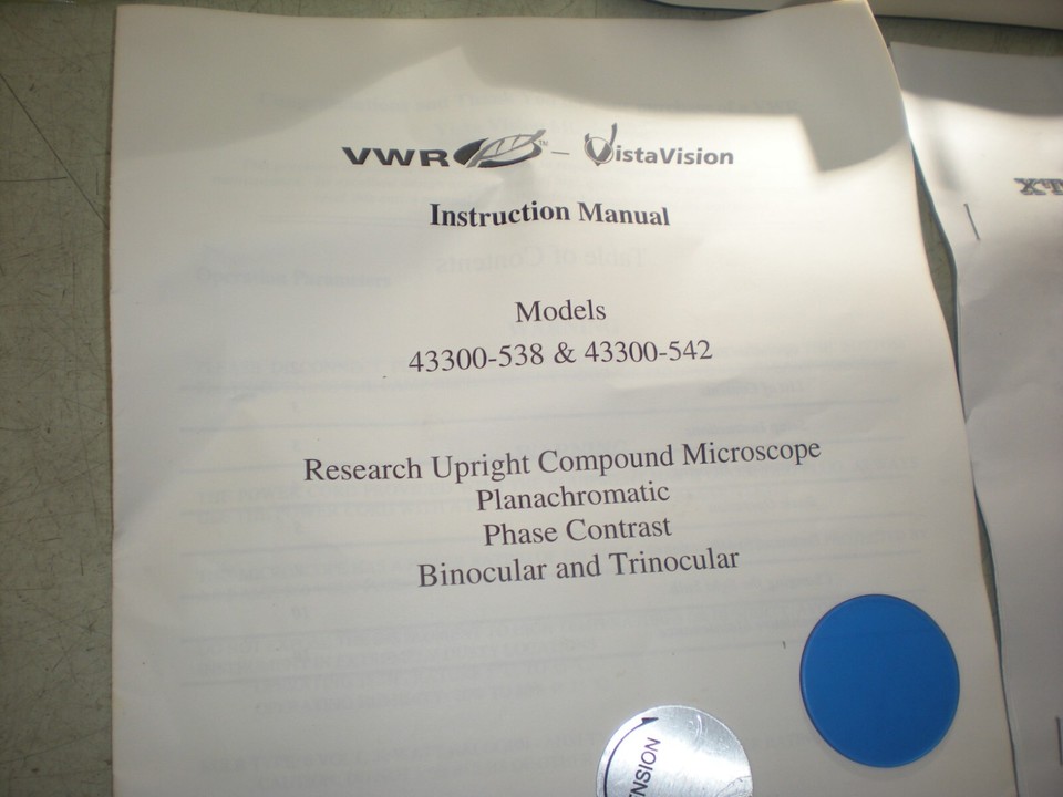 VWR XTL-V VistaVision Zoom Stereo Microscope with Trinocular Body on ...