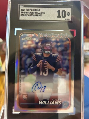 2024 TOPPS CHROME #RA-CWI CALEB WILLIAMS ROOKIE AUTO SGC MT 10 | eBay