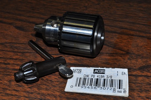 41BA 3/8 Jacobs Drill Chuck, 0-3/8 Capacity, 3/8-24 Threaded Mount ...