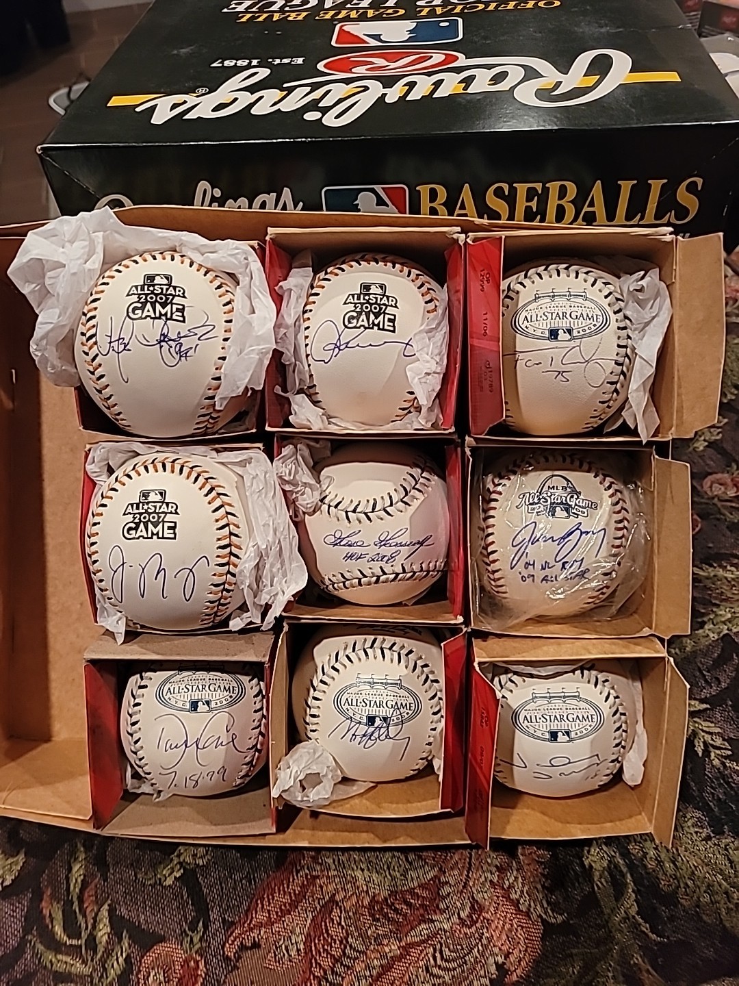 Rawlings Official MLB signed Allstar baseball lot -- 9 Baseball Lot | eBay