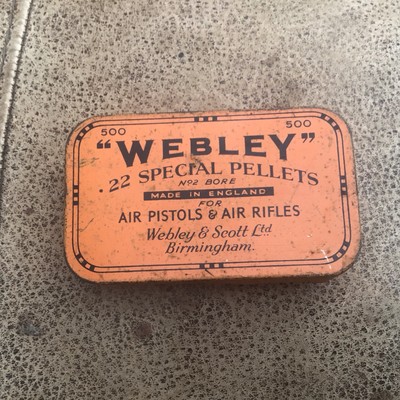 Old Vintage Webley Air Rifle Air Pistol .22 Pellet Tin | eBay
