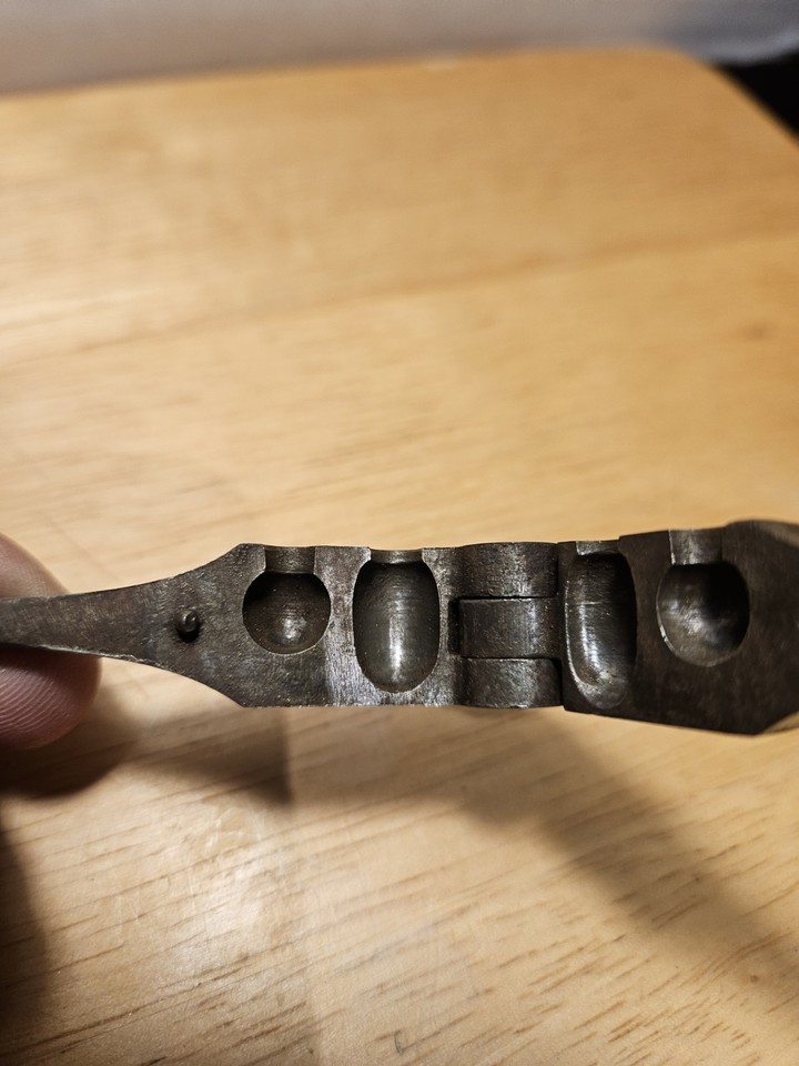 Antique Civil War Era 2 Cavity Pocket Bullet Mold-One Ball-One Conical ...