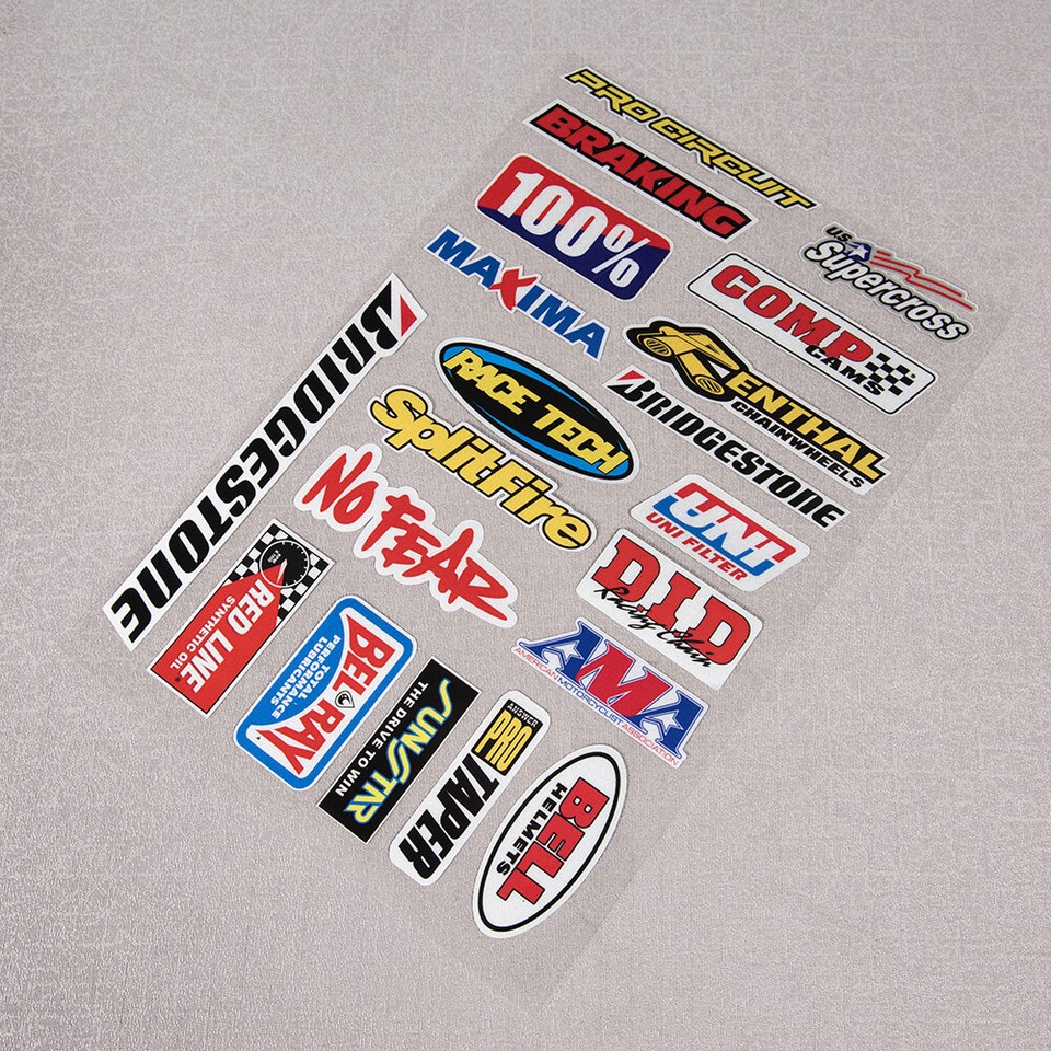 Reflective Motorcycle Stickers Bike Helmet Decals for Honda Ducati ...